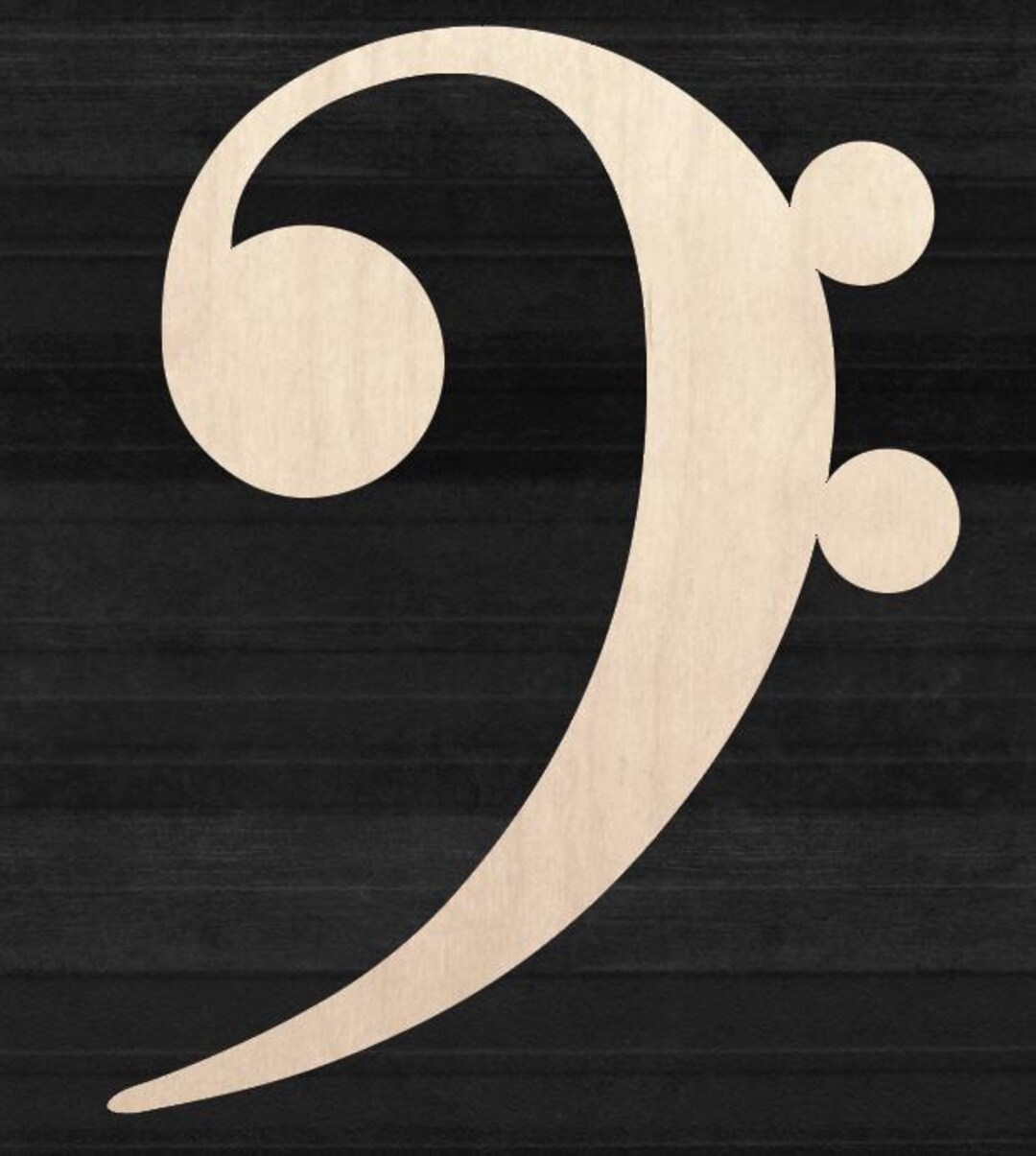Bass Clef Shape | Laser Cut Baltic Birch Plywood Shapes | Unfinished ...