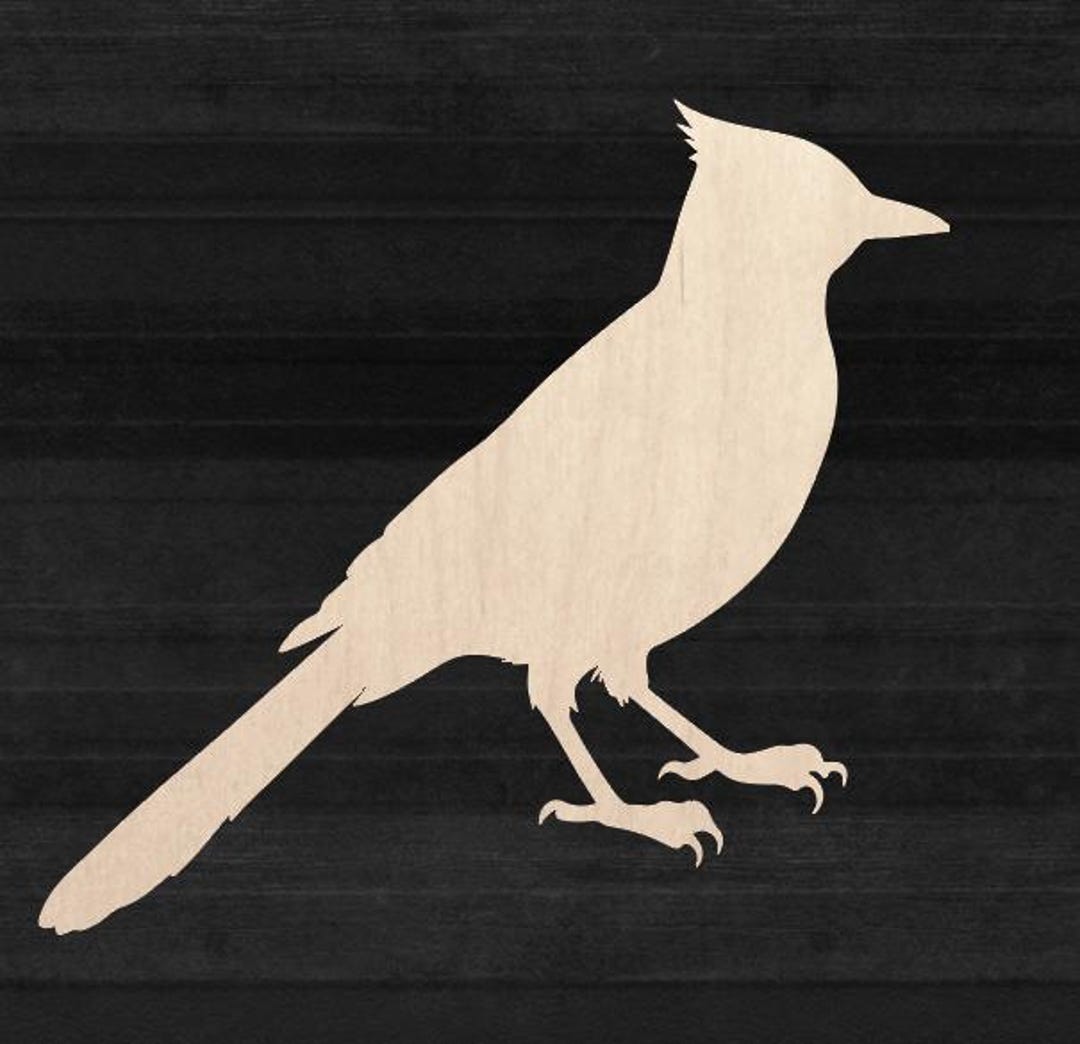 Blue Jay Bird State Shape | Laser Cut Baltic Birch Plywood Shapes ...