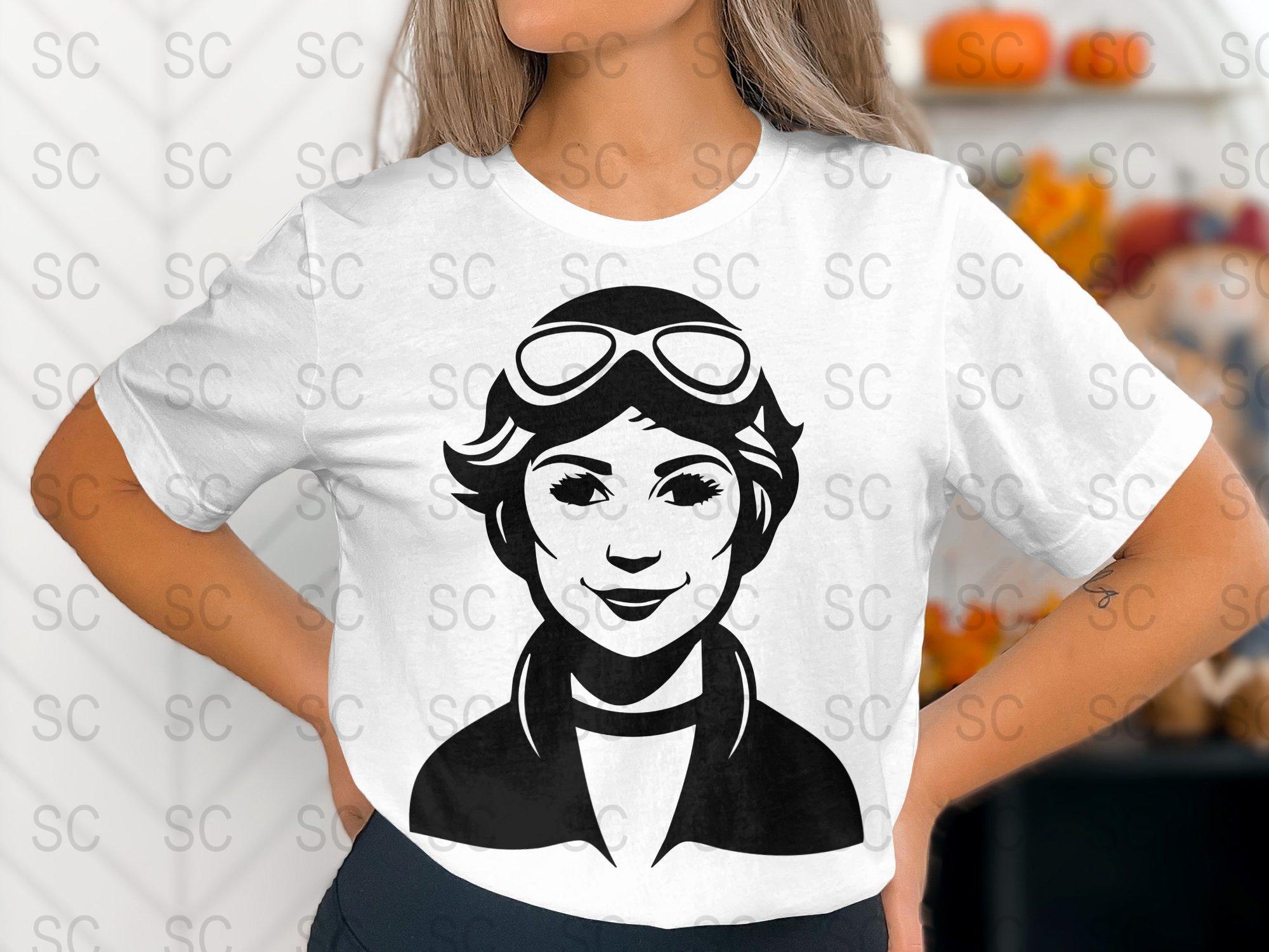 Amelia Earhart SVG, Aviation Pioneer Clipart, Earhart Silhouette Cut ...