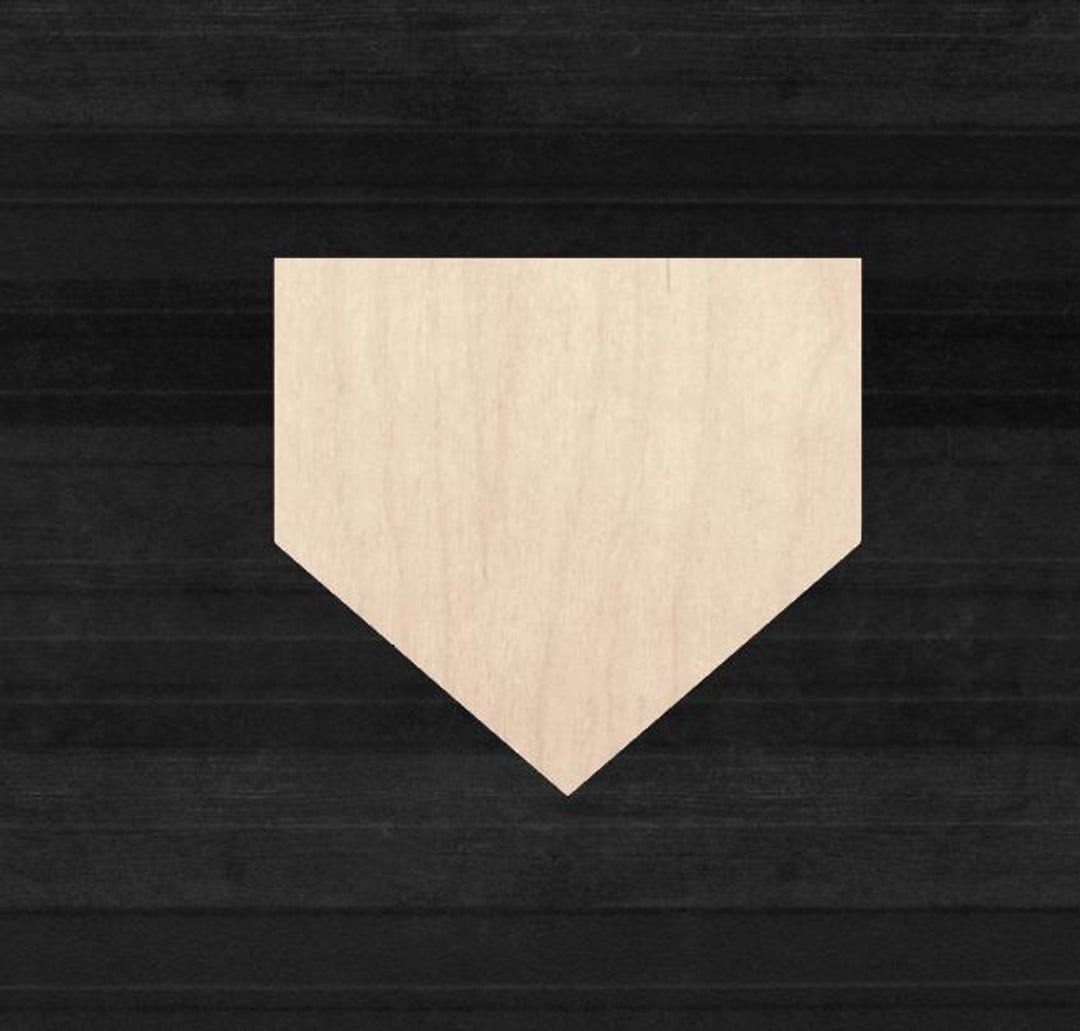 Baseball Home Plate Shape | Laser Cut Baltic Birch Plywood Shape ...