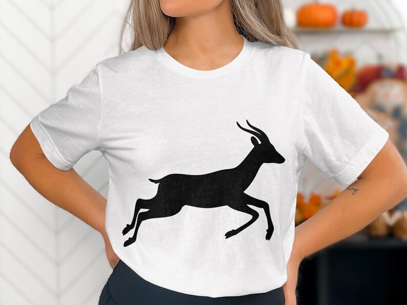 Silueta de gacela saltando SVG, clipart de animales salvajes, vector de ...