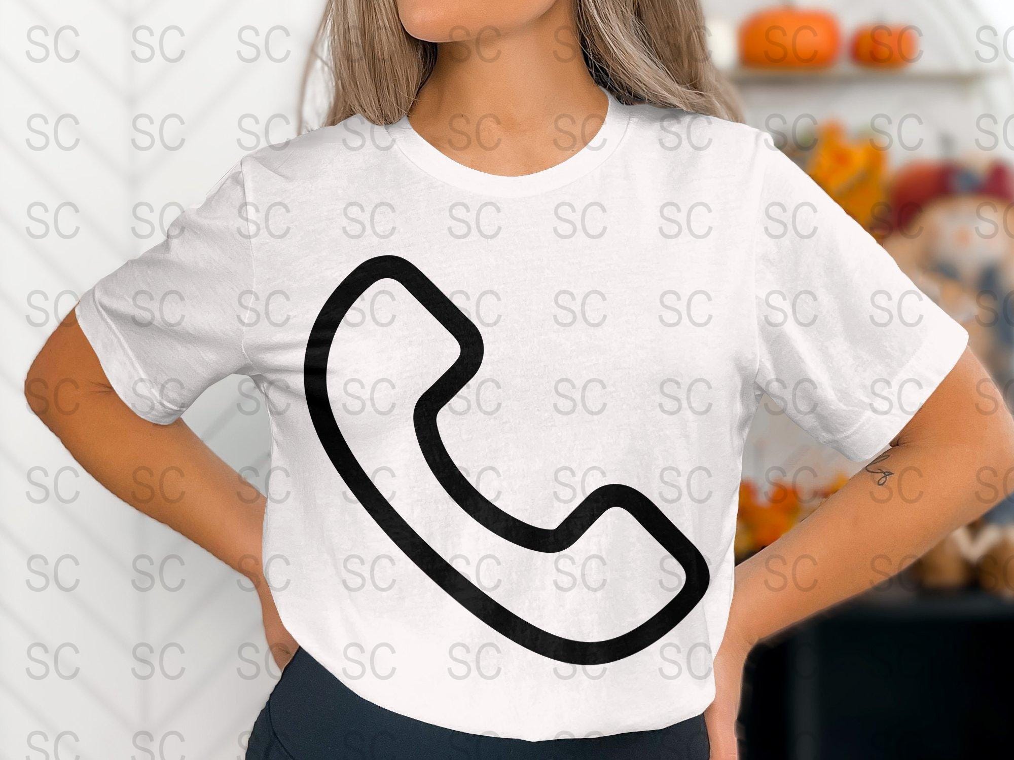 Telephone Icon Silhouette SVG, Landline Clipart, Communication Symbol ...