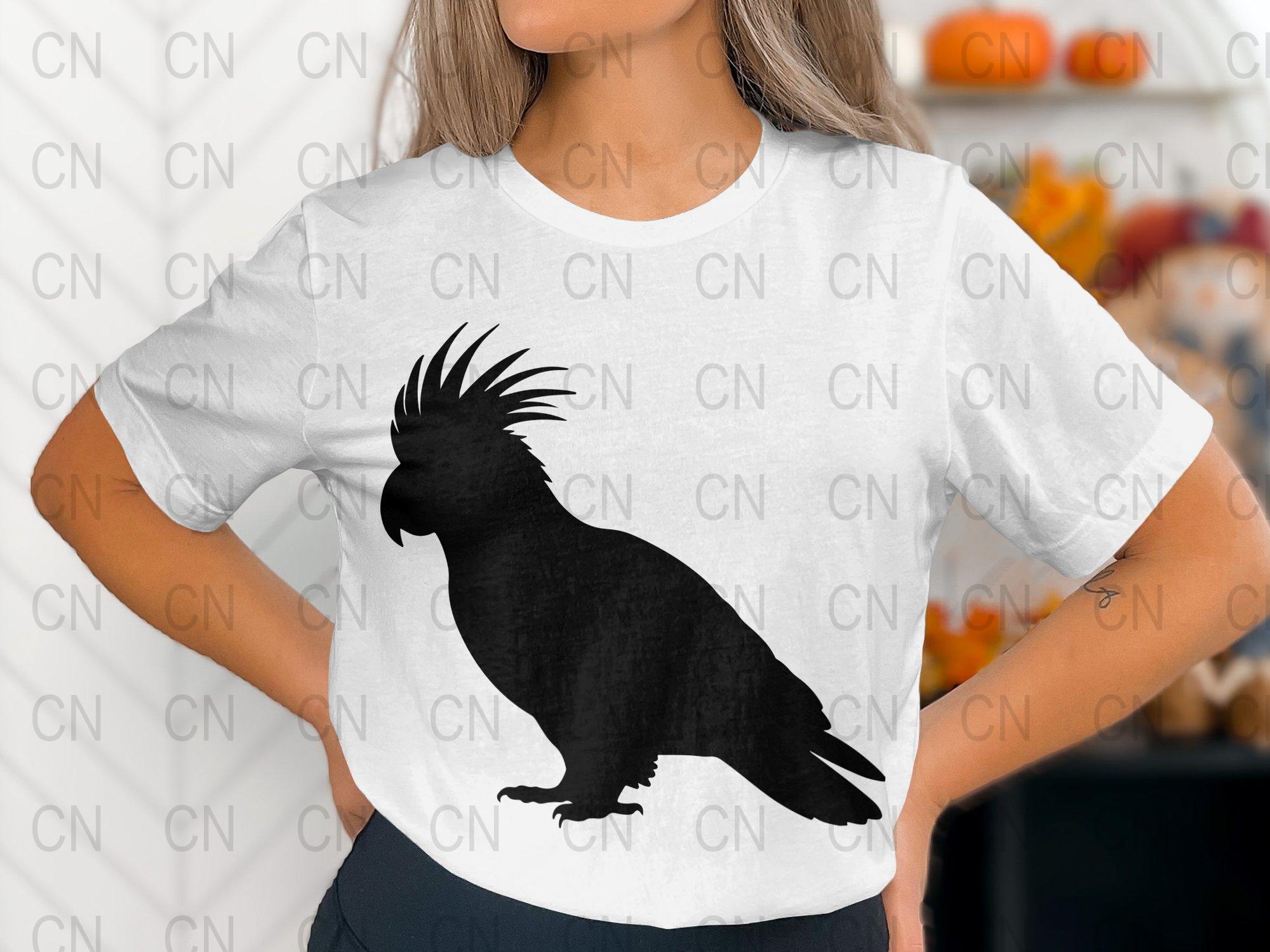 Cockatoo Bird SVG, Parrot Silhouette, Tropical Bird Clipart, Exotic ...