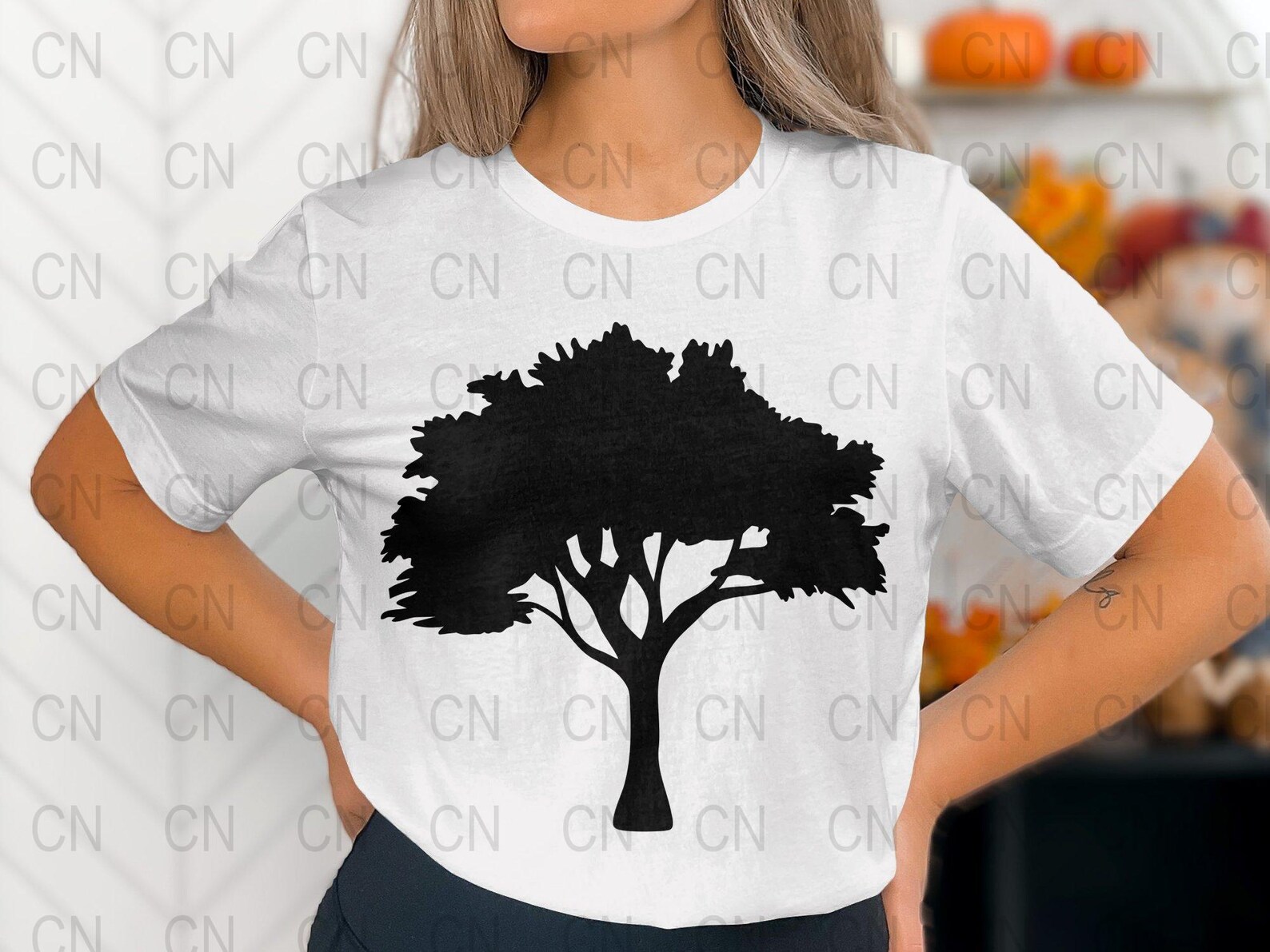 Juniper Tree Silhouette SVG, Evergreen Tree Clipart, Nature Vector ...