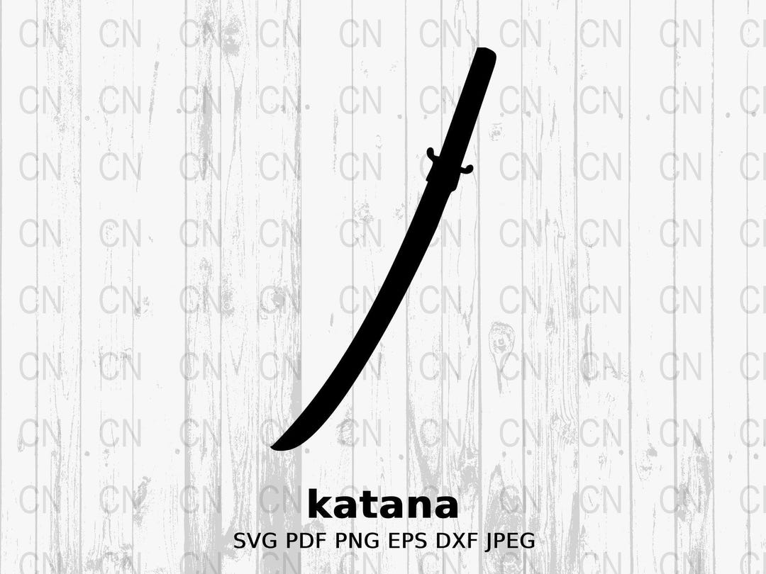 Katana Silhouette, Katana Sword SVG, Samurai Silhouette, Weapon Clipart ...