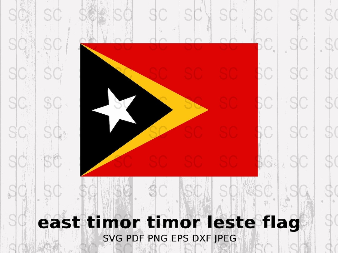 East Timor Flag SVG | Timor-leste Flag Clipart | Digital Timor Design ...