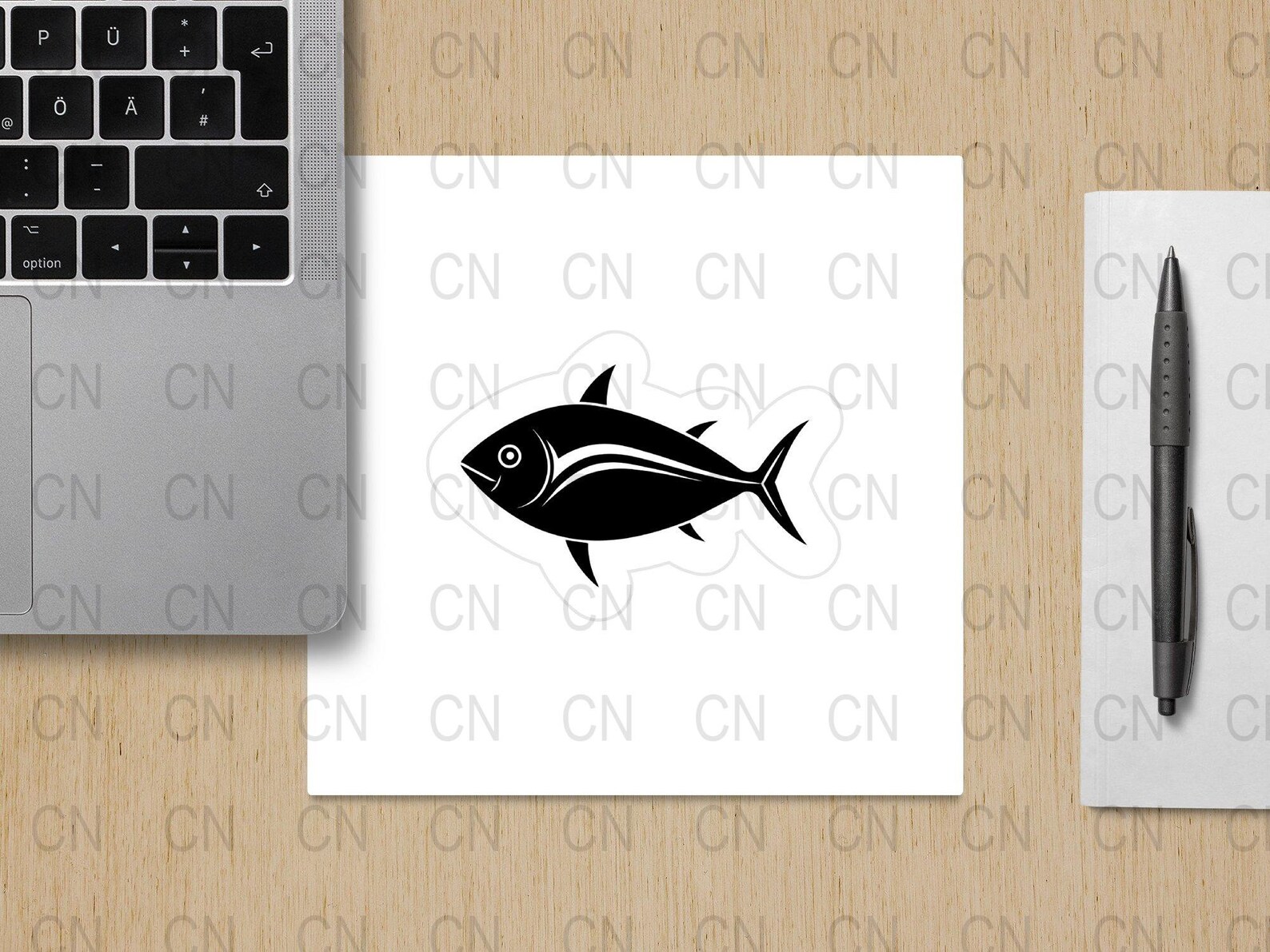 Digital Tuna Fish SVG Illustration Art Download, Printable Ocean Life ...
