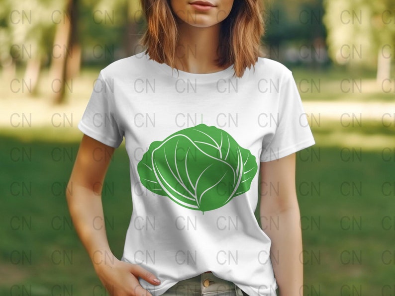 Cabbage Silhouette SVG, Vegetable Clipart, Farm Produce Vector, Healthy ...