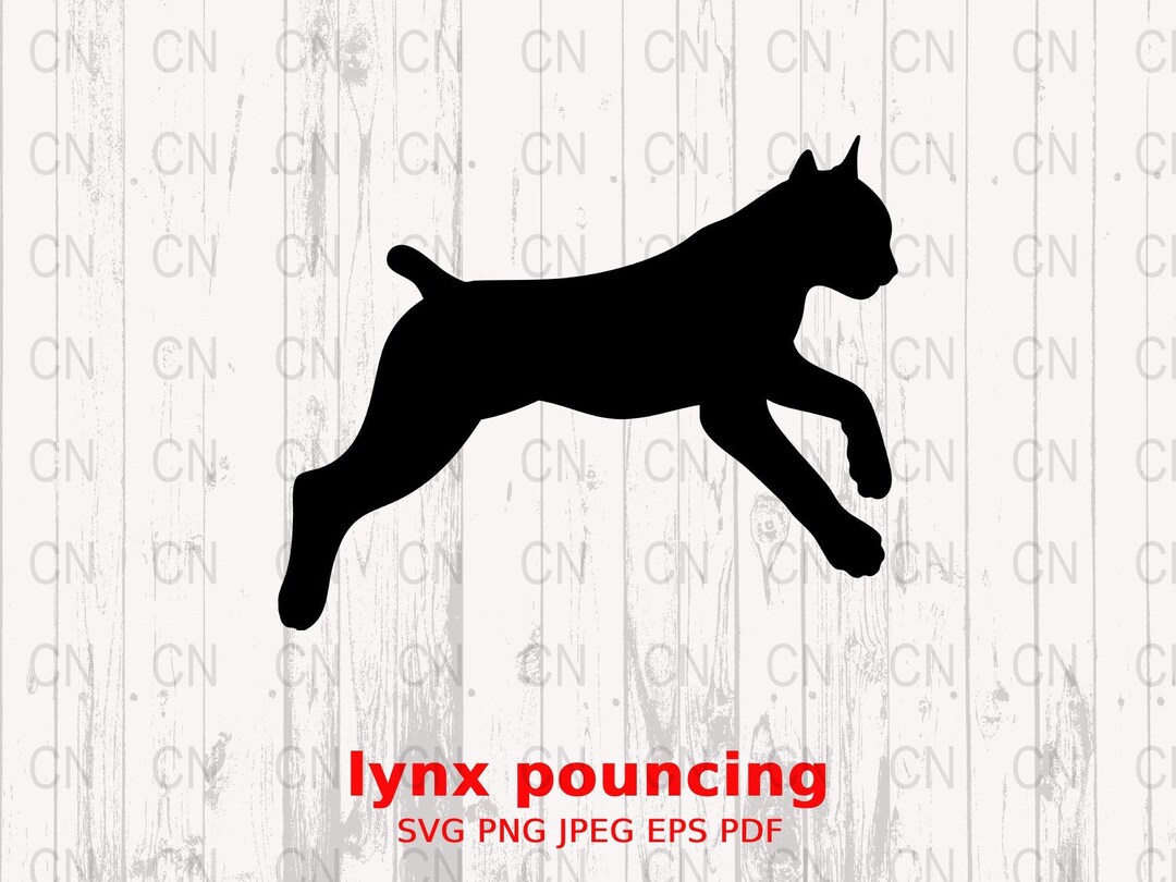 Lynx Pouncing Digital Art Print, Wildlife Wall Decor, Instant Download ...