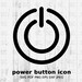 Power Button Icon Silhouette SVG, on off Switch Clipart, Energy Symbol ...