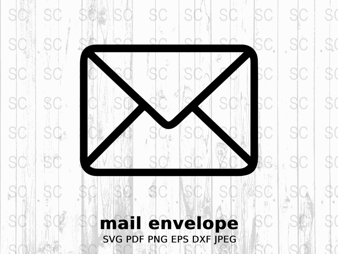 Mail Envelope Icon Silhouette SVG, Email Symbol Clipart, Postal Mail ...