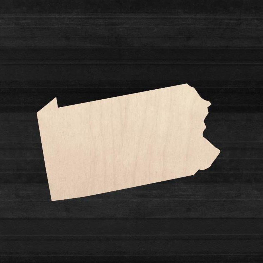 Pennsylvania State Shape Laser Cut Baltic Birch Plywood Shapes ...