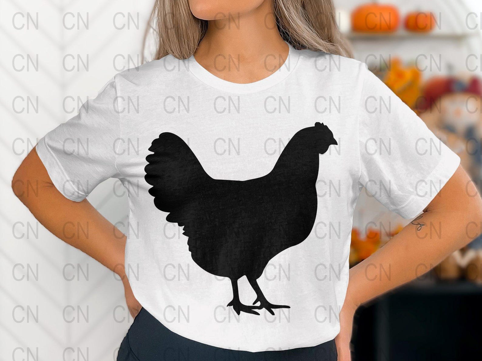 Hen Shape Silhouette SVG, Poultry Clipart, Farm Animal Vector, Bird ...