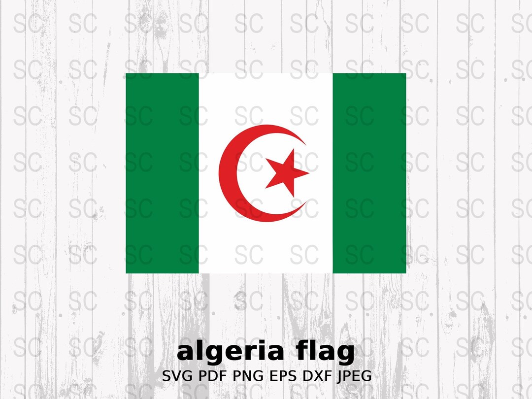 Algeria Flag SVG | National Flag Clipart | Digital Algeria Design ...