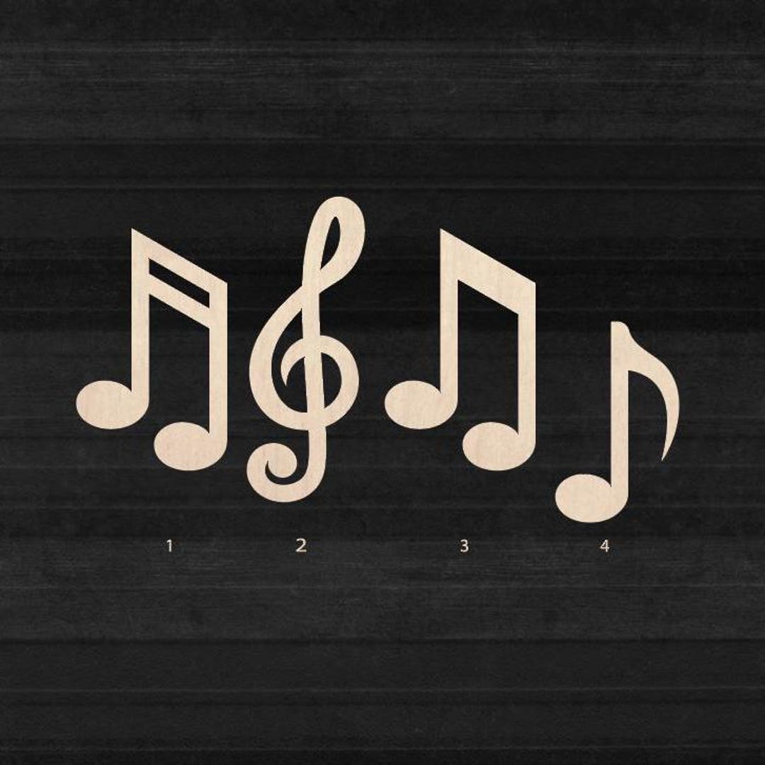 Unfinished Wood Music Notes Shape - Music Notes Wall Art - DIY Home ...