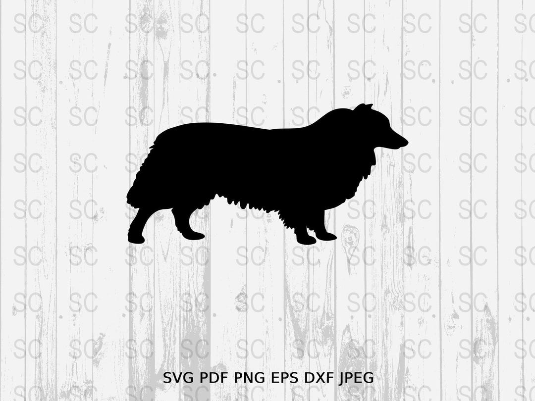 Shetland Sheepdog Silhouette SVG, Sheltie Dog Clipart, Dog Breed Vector ...