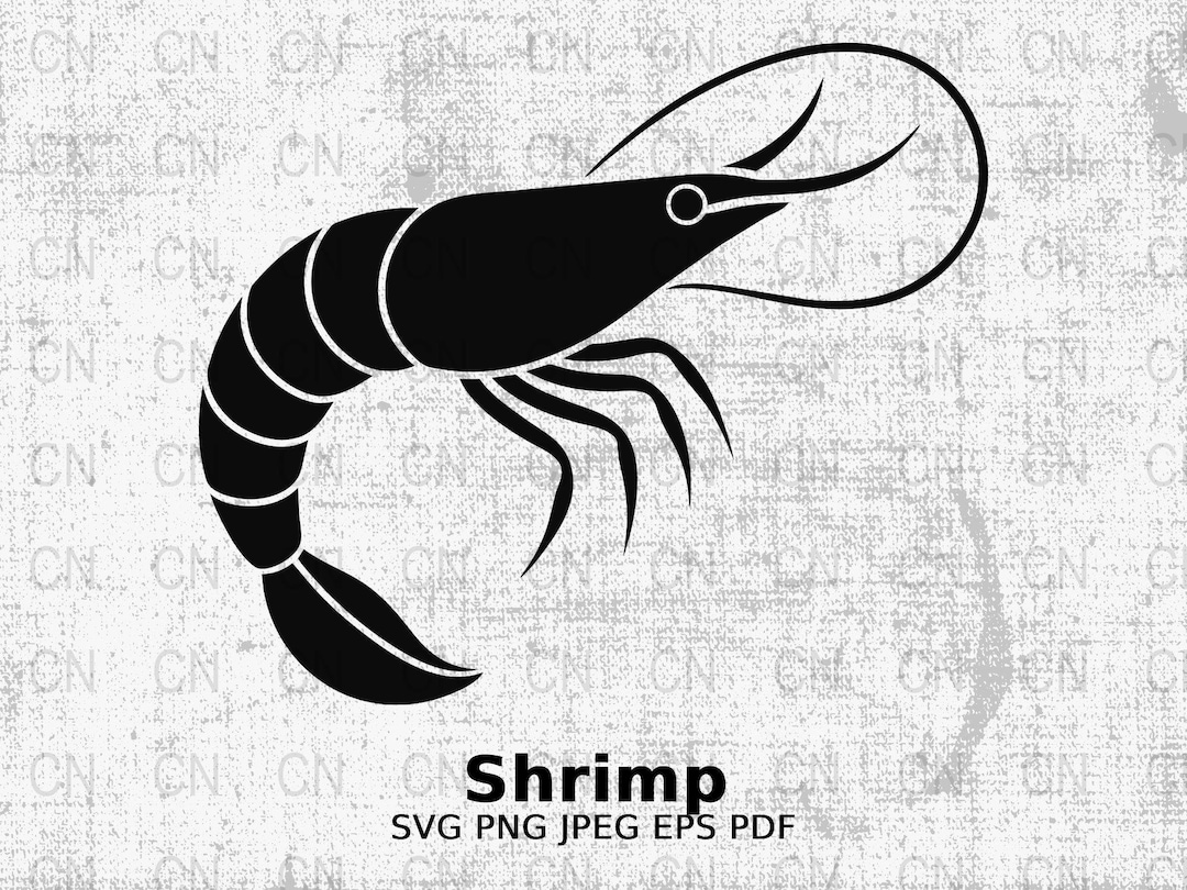 Shrimp Svg Png Jpeg Dxf, Vector Cutting Files for Silhouette Cameo ...