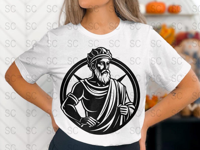 Pythagoras Silhouette SVG, Ancient Greek Mathematician Icon Clipart ...