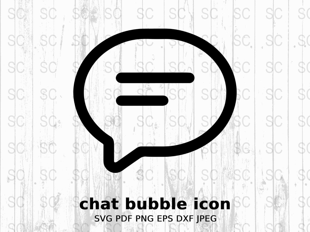 Chat Bubble Icon Silhouette SVG, Message Symbol Clipart, Communication ...