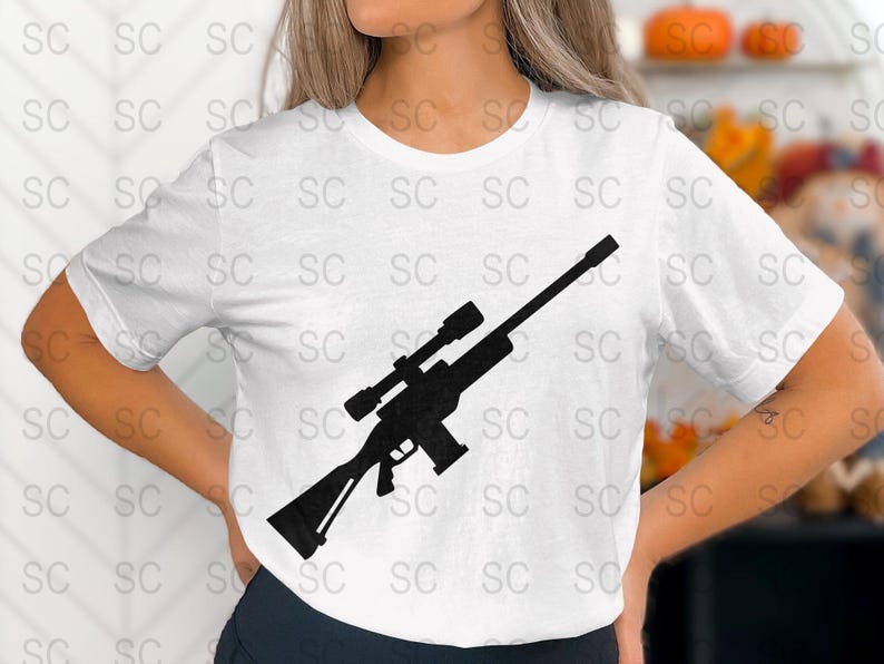 Sniper Rifle Silhouette SVG, Military Weapon Icon Clipart, Long-range ...