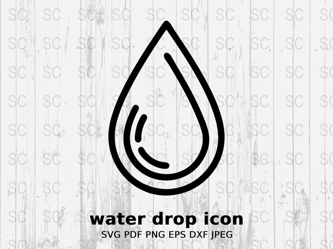 Ater Drop Icon Silhouette SVG, Liquid Symbol Clipart, Water ...