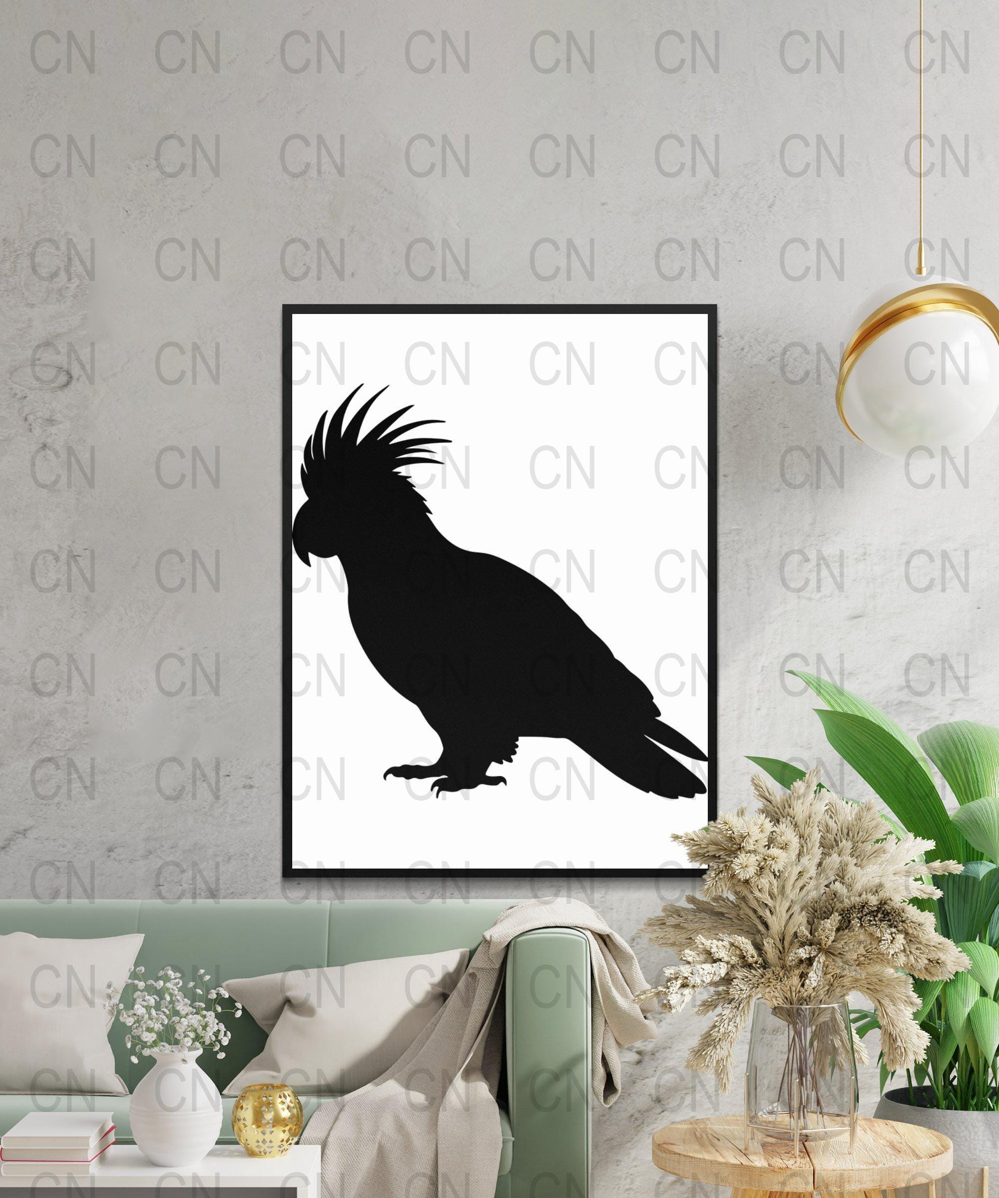 Cockatoo Bird SVG, Parrot Silhouette, Tropical Bird Clipart, Exotic ...