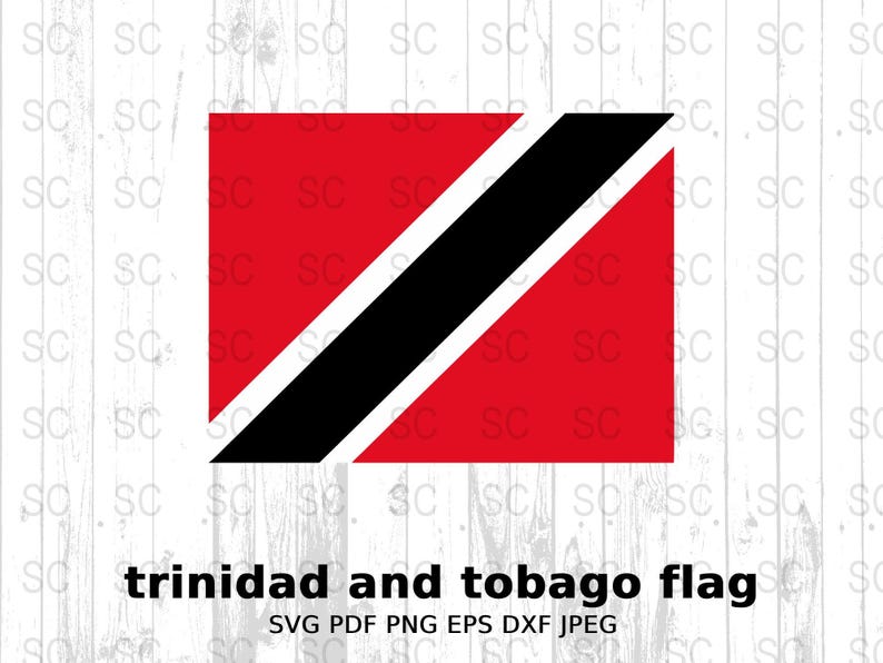 Trinidad and Tobago Flag SVG | National Flag Clipart | Digital Trinidad ...