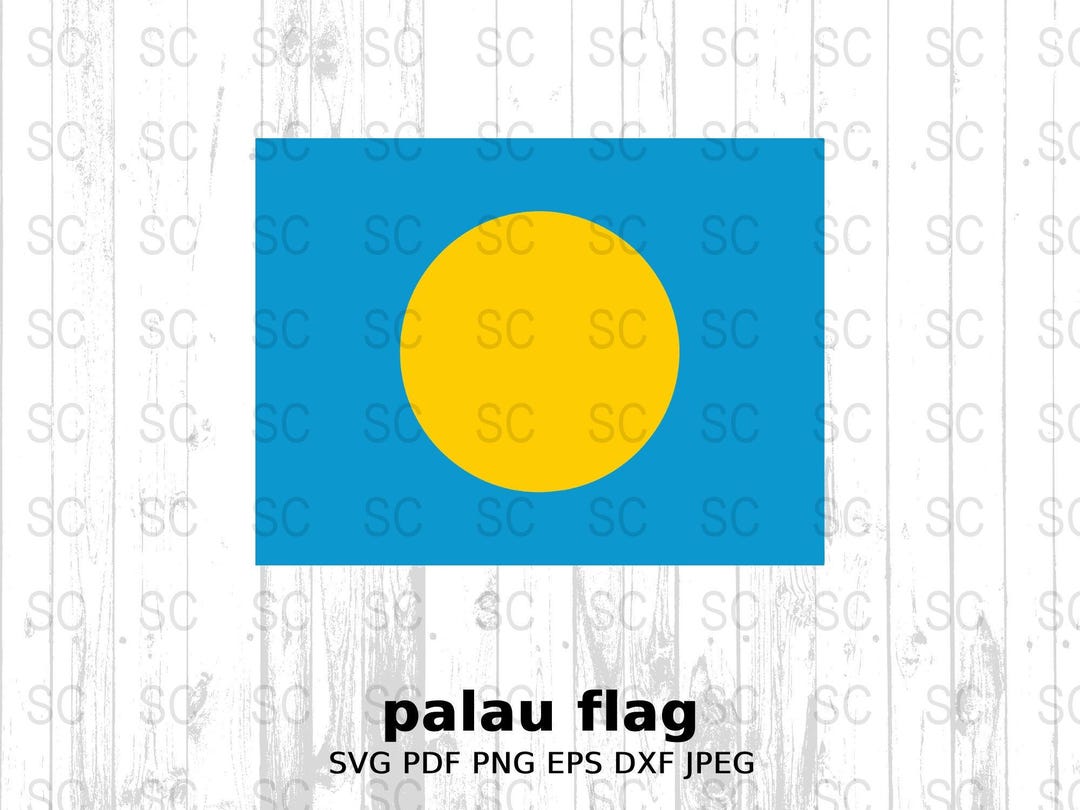 Palau Flag SVG | National Flag Clipart | Digital Palau Design | Palau ...