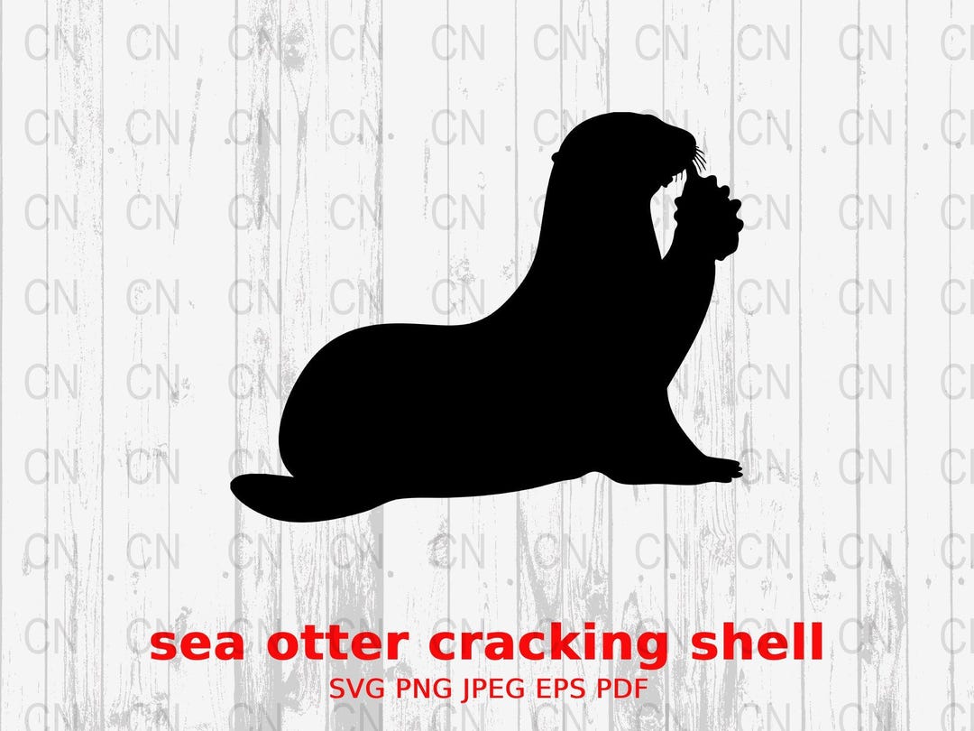 Sea Otter Cracking Shell Digital Print, Wildlife Photography Wall Art ...