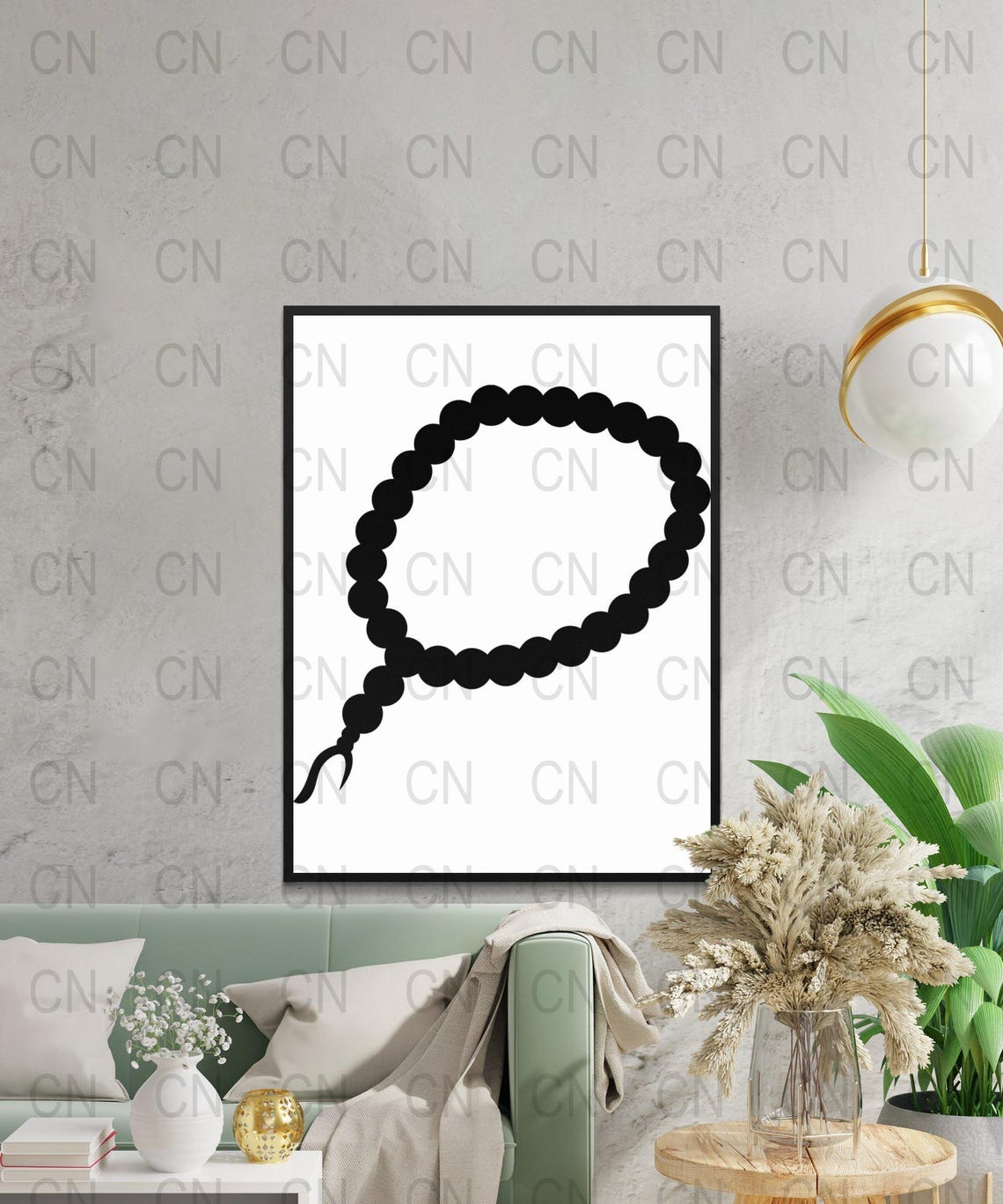 Islamic Prayer Beads Silhouette, Islamic Prayer Beads SVG, Tasbih ...