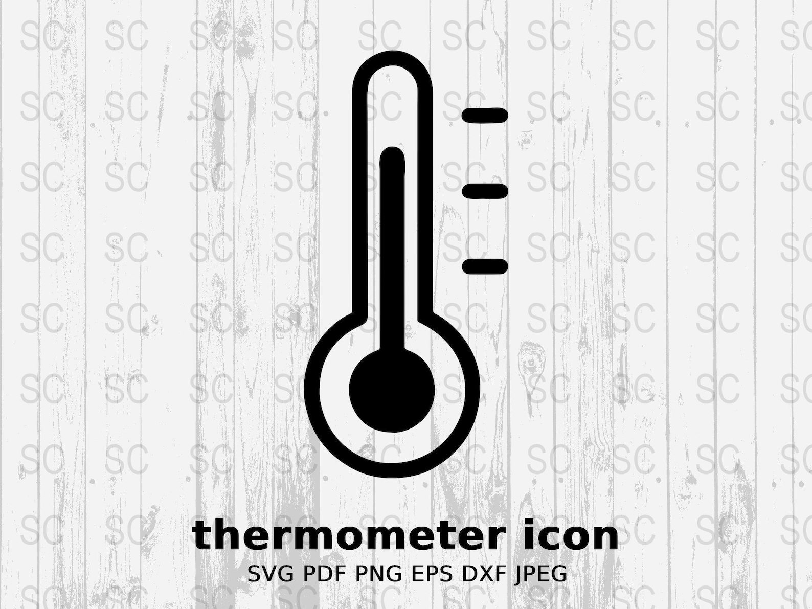 Thermometer Silhouette SVG, Temperature Icon Clipart, Medical Symbol ...