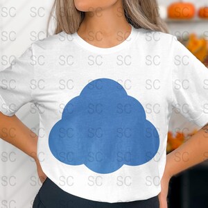 Blue Cloud SVG | Sky Clipart | Digital Cloud Design | Cute Cloud Cut ...