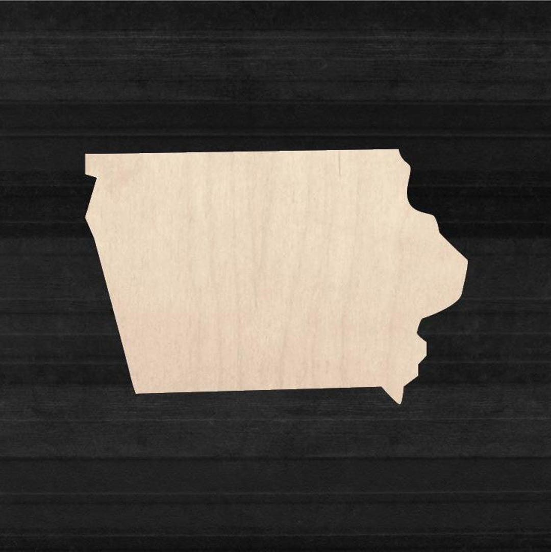 Iowa State Shape | Laser Cut Baltic Birch Plywood Shapes | Unfinished ...