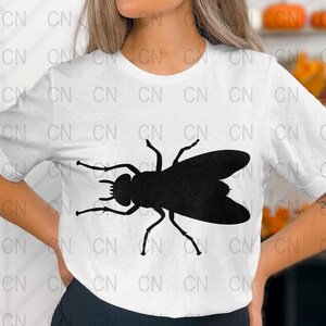 Housefly Silhouette SVG, Housefly Insect Clipart, Bug Vector, Digital ...