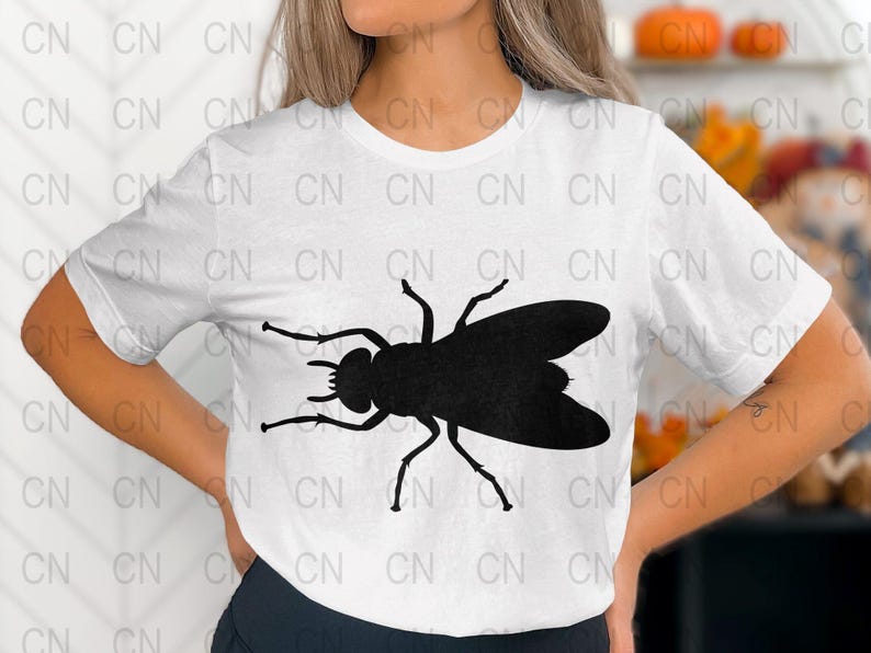 Housefly Silhouette SVG, Housefly Insect Clipart, Bug Vector, Digital ...