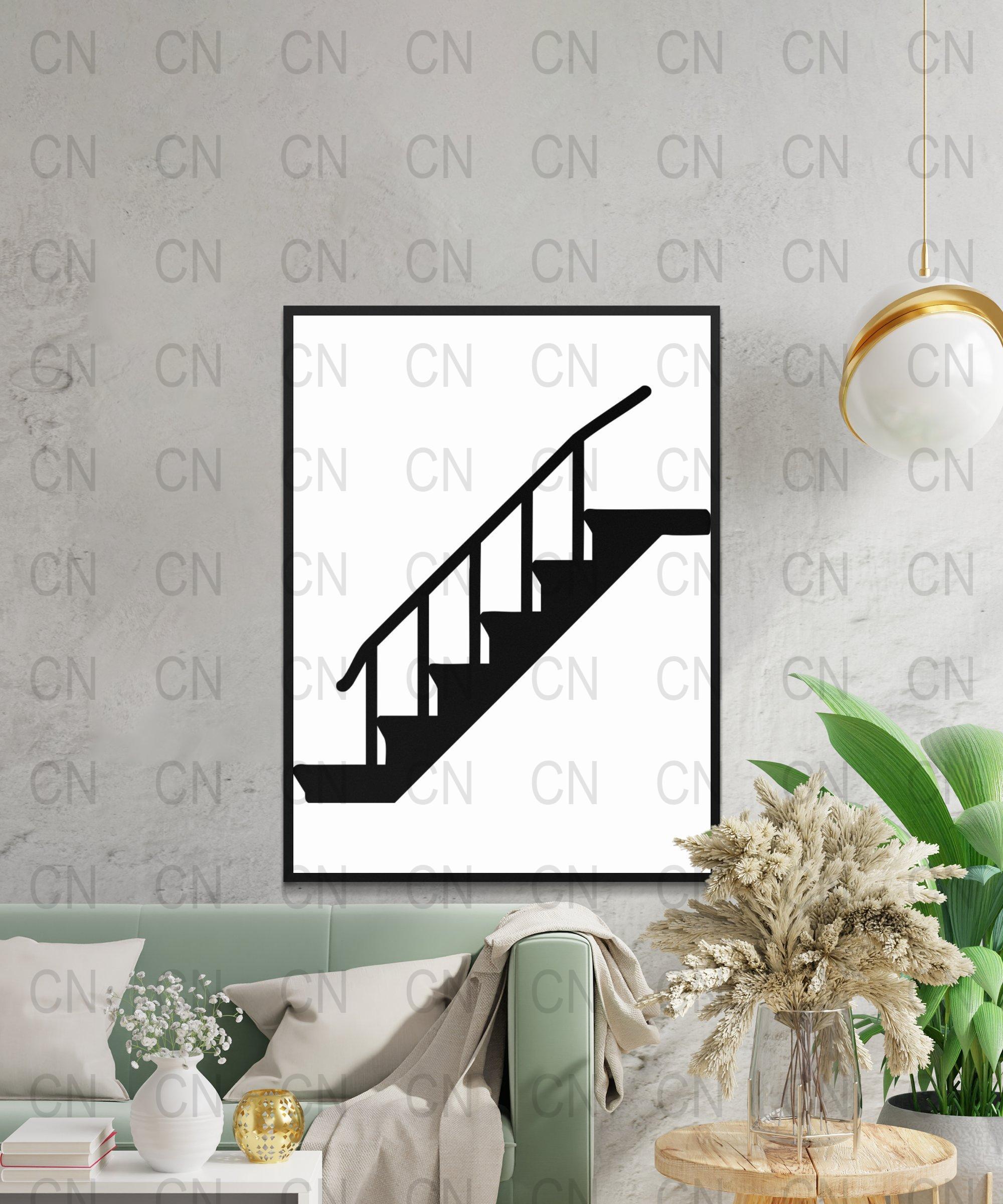 Stairs Silhouette SVG, Staircase Clipart, Stair Step Vector ...