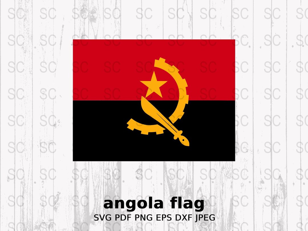 Angola Flag SVG | National Flag Clipart | Digital Angola Design ...