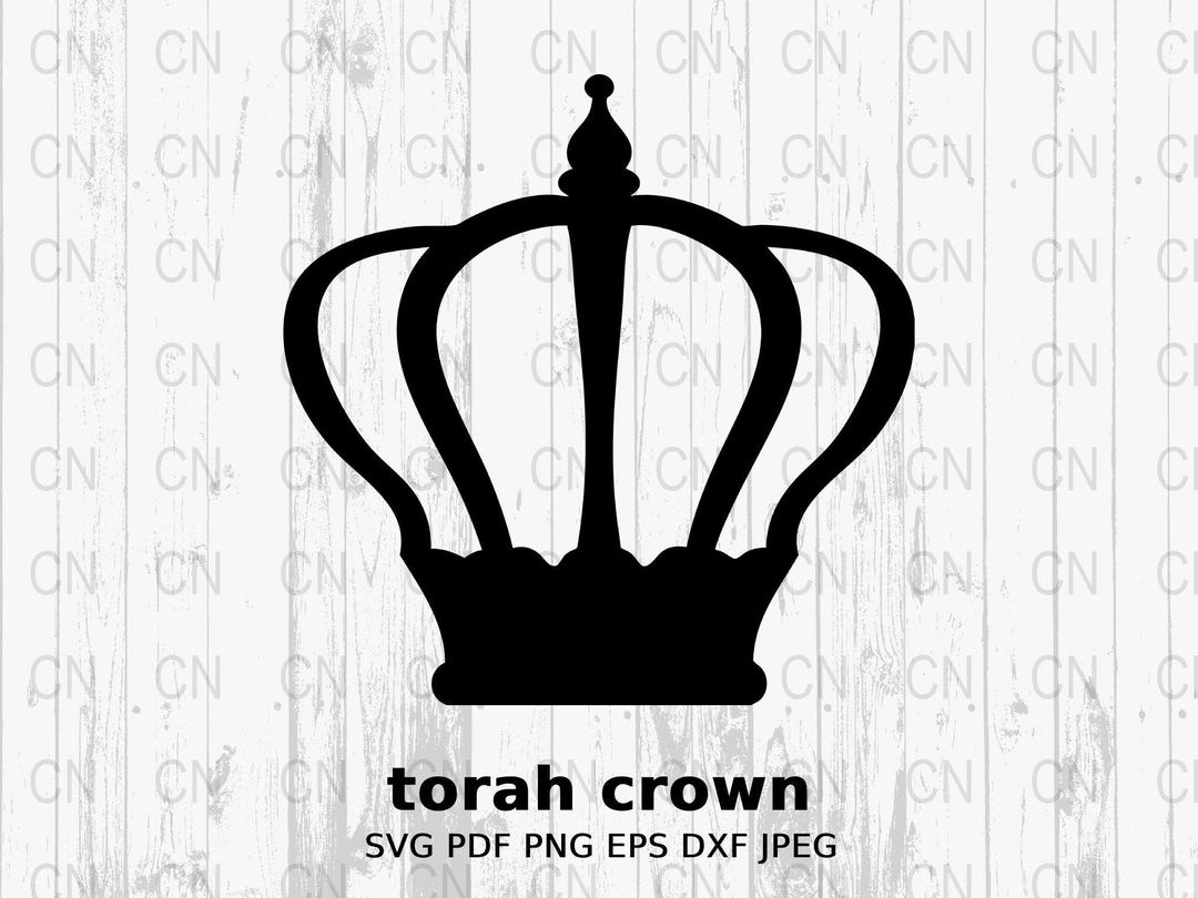 Torah Crown Silhouette SVG, Jewish Symbol Clipart, Religious Vector ...