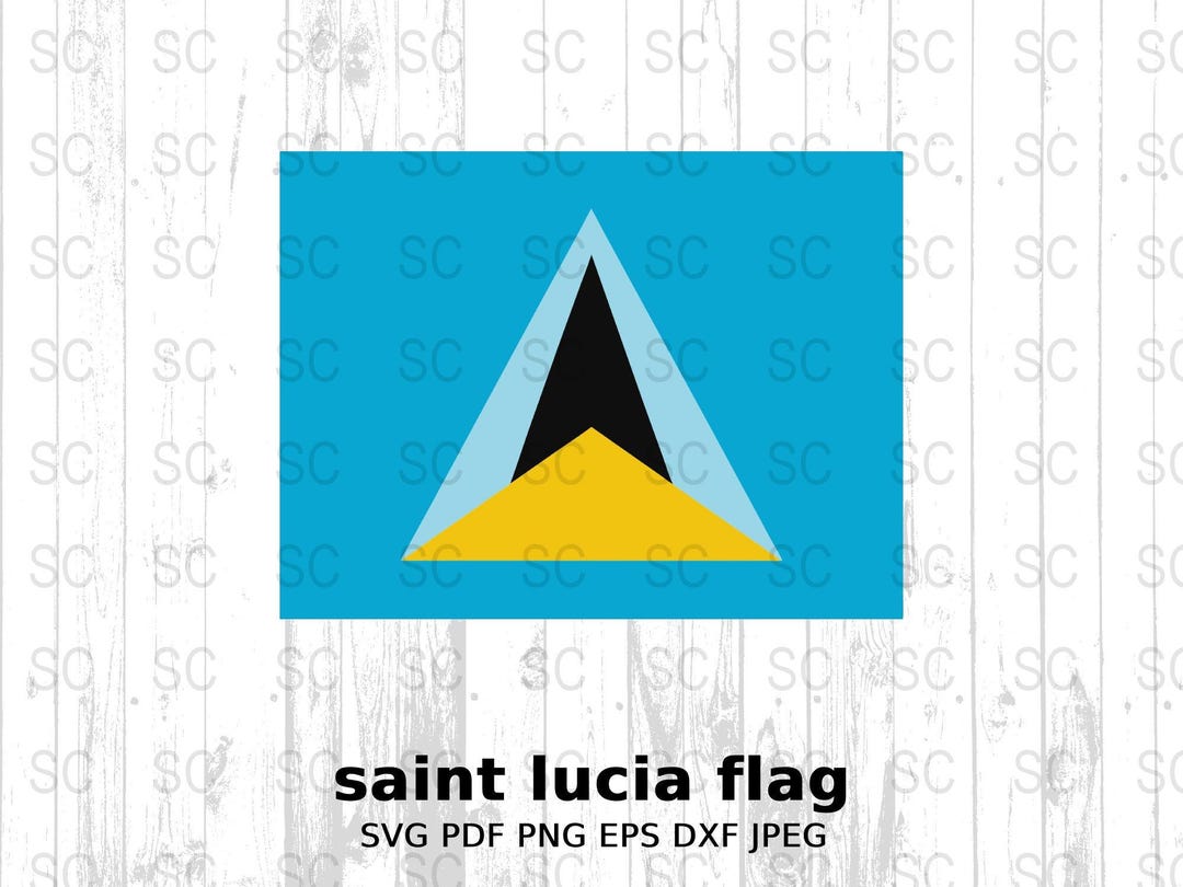 Saint Lucia Flag SVG | National Flag Clipart | Digital Saint Lucia ...