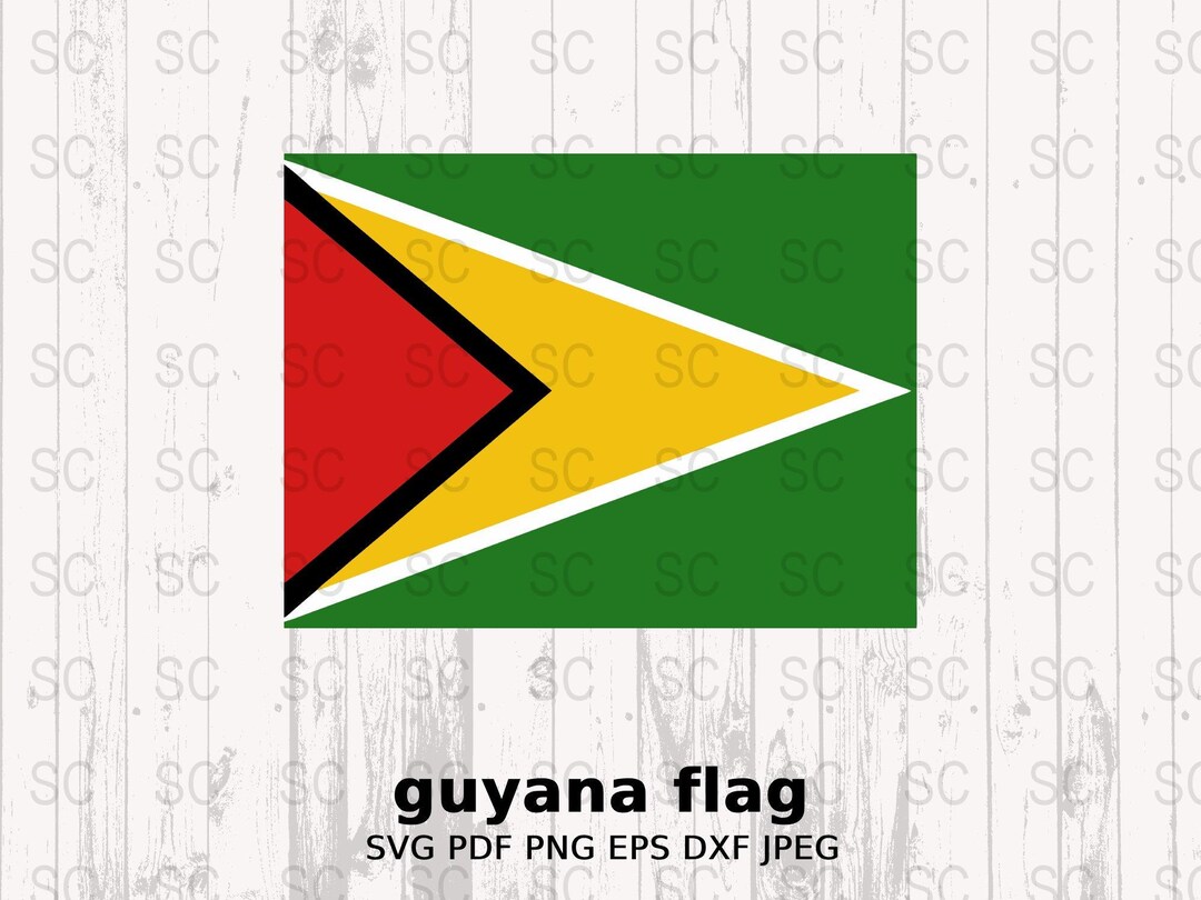 Guyana Flag SVG | National Flag Clipart | Digital Guyana Design ...