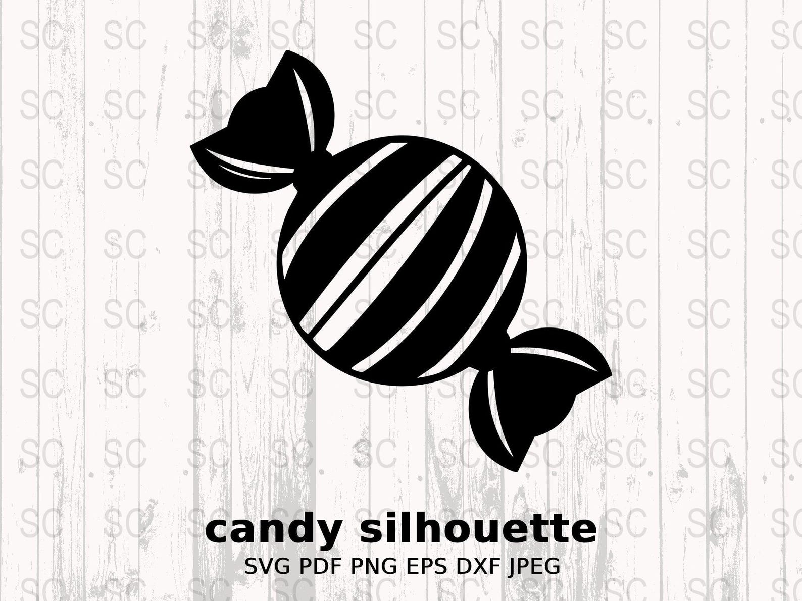Candy Silhouette SVG, Sweet Treat Icon Clipart, Lollipop and Candy ...