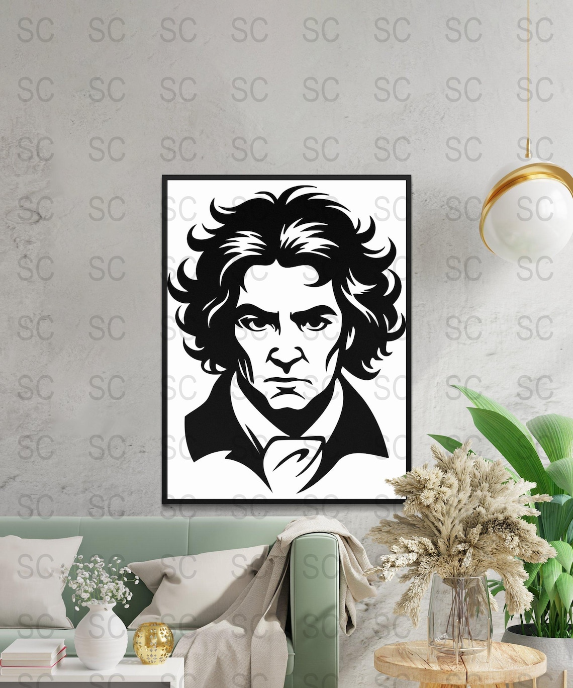 Ludwig Van Beethoven Silhouette SVG, Classical Composer Clipart, Music ...