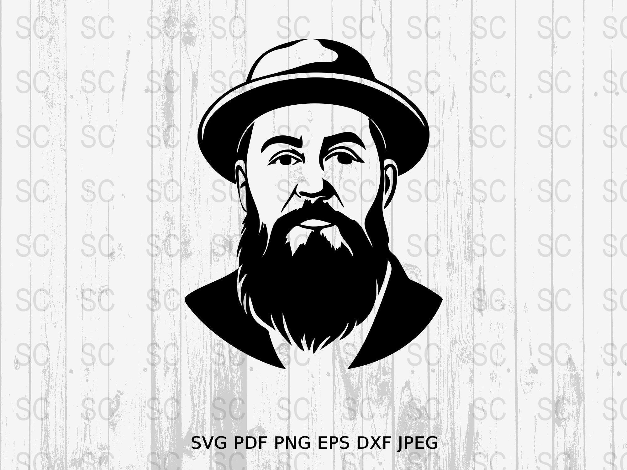 Claude Monet Silhouette SVG, Impressionist Painter Clipart, Art Icon ...