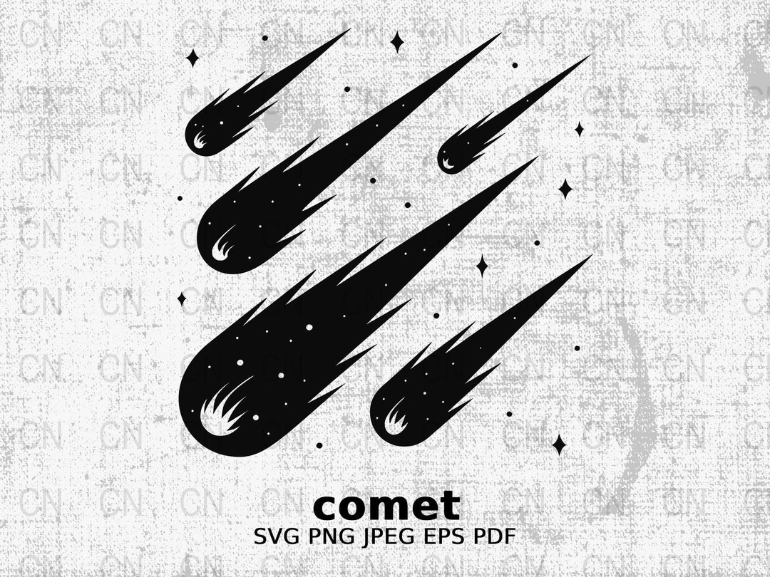 Comet Svg Png Jpeg Dxf, Vector Cutting Files for Silhouette Cameo ...