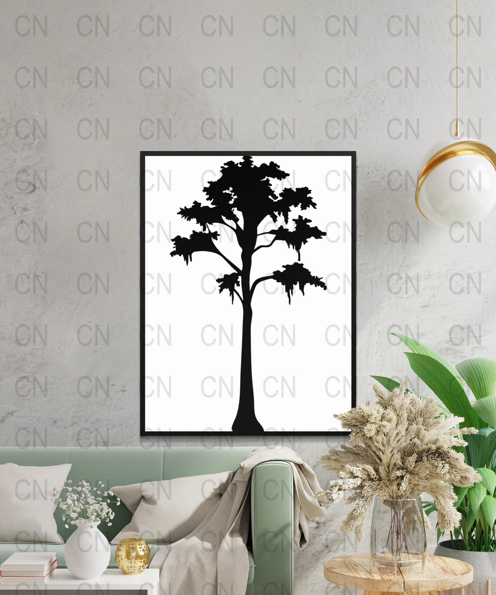 Bald Cypress Tree Silhouette SVG, Evergreen Tree Clipart, Nature Vector ...