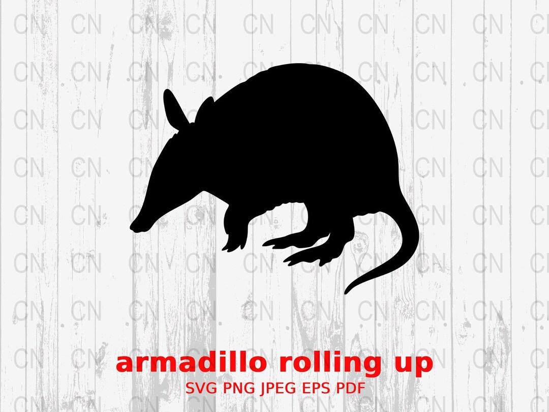 Armadillo Rolling up SVG, Wildlife Animal Silhouette, Nature Clipart ...