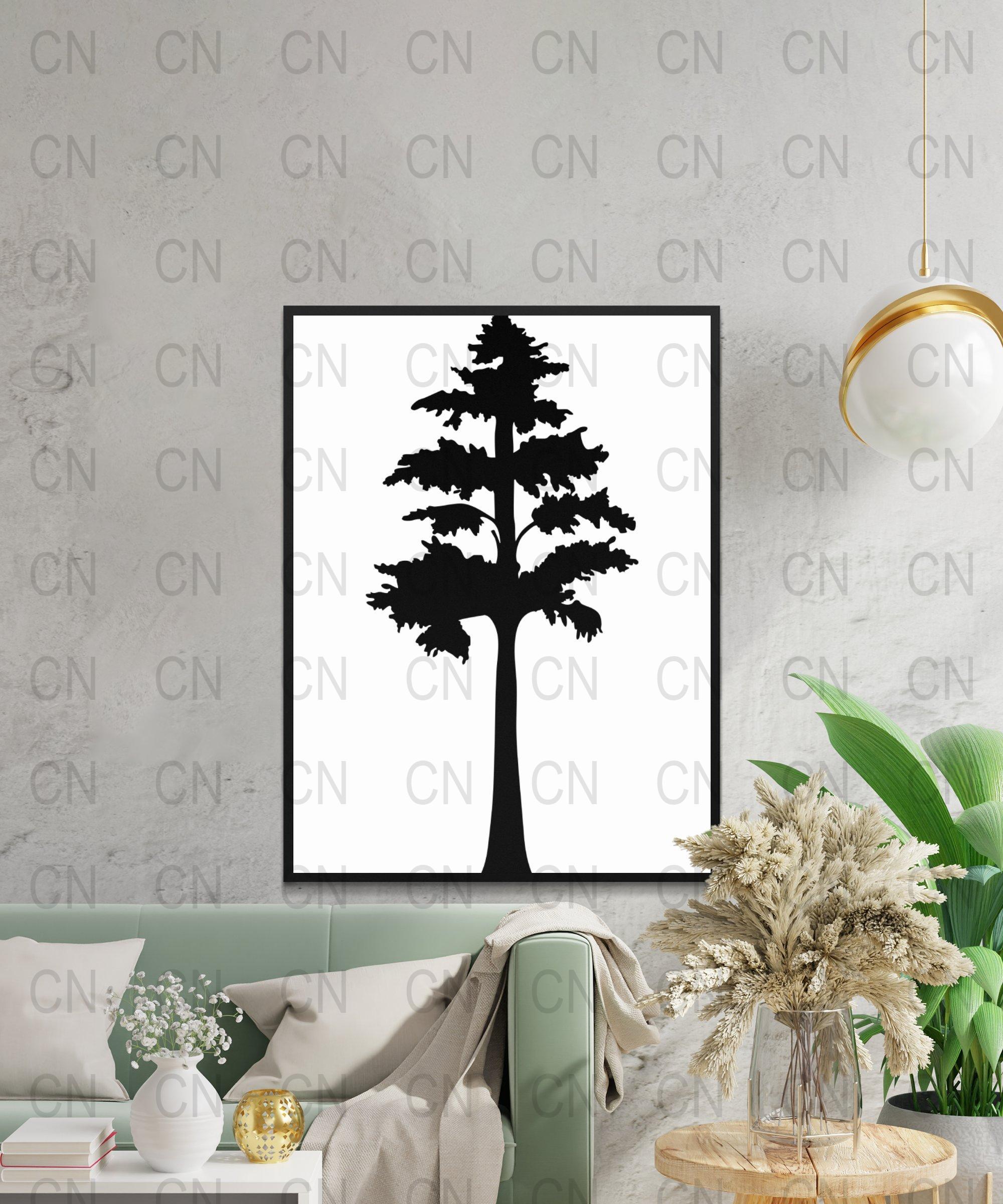 Swamp Cypress Tree Silhouette, Swamp Cypress Tree SVG, Wetland Tree ...