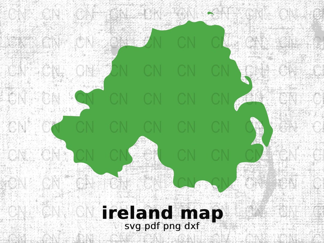 Digital Ireland Map SVG Image, Printable Irish Map Artwork, Instant ...