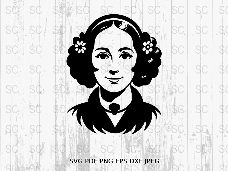 Ada Lovelace SVG, Mathematician Clipart, Lovelace Silhouette Cut File ...