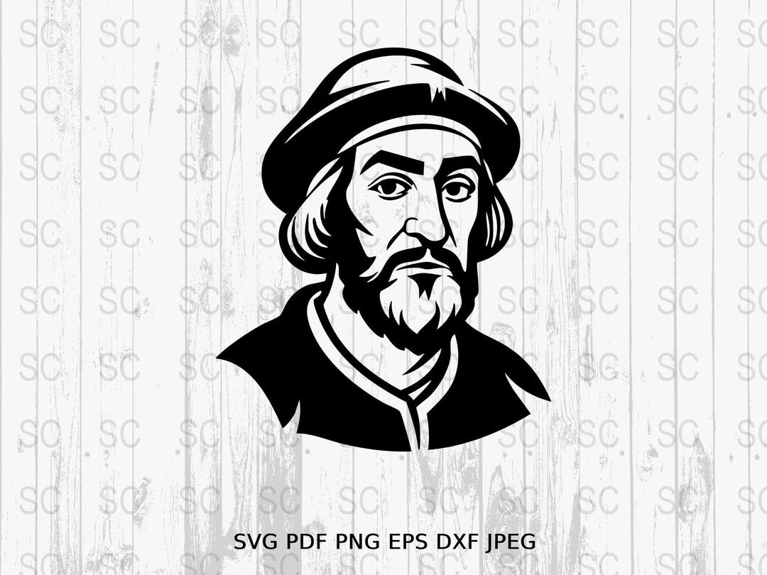 Amerigo Vespucci SVG, Explorer Clipart, Vespucci Silhouette Cut File ...